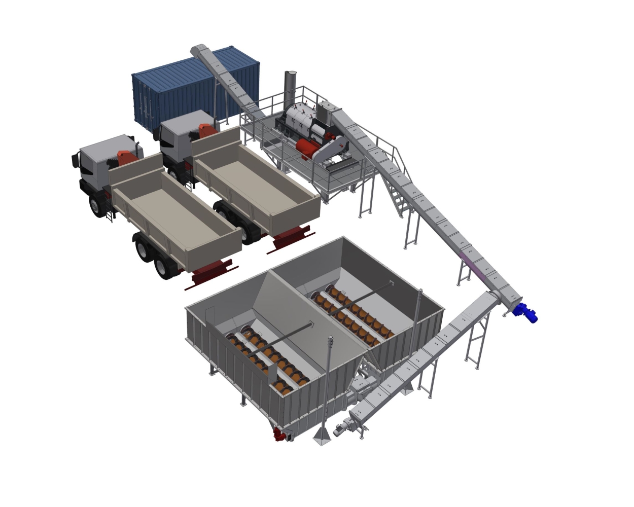 Depacking installation for organic waste streams in Germany | Smicon