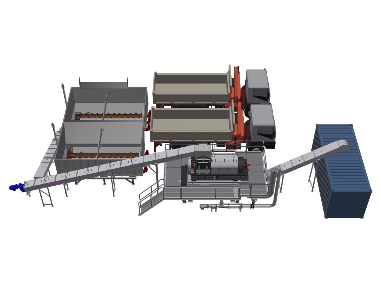 Depacking installation for organic waste streams in Germany | Smicon